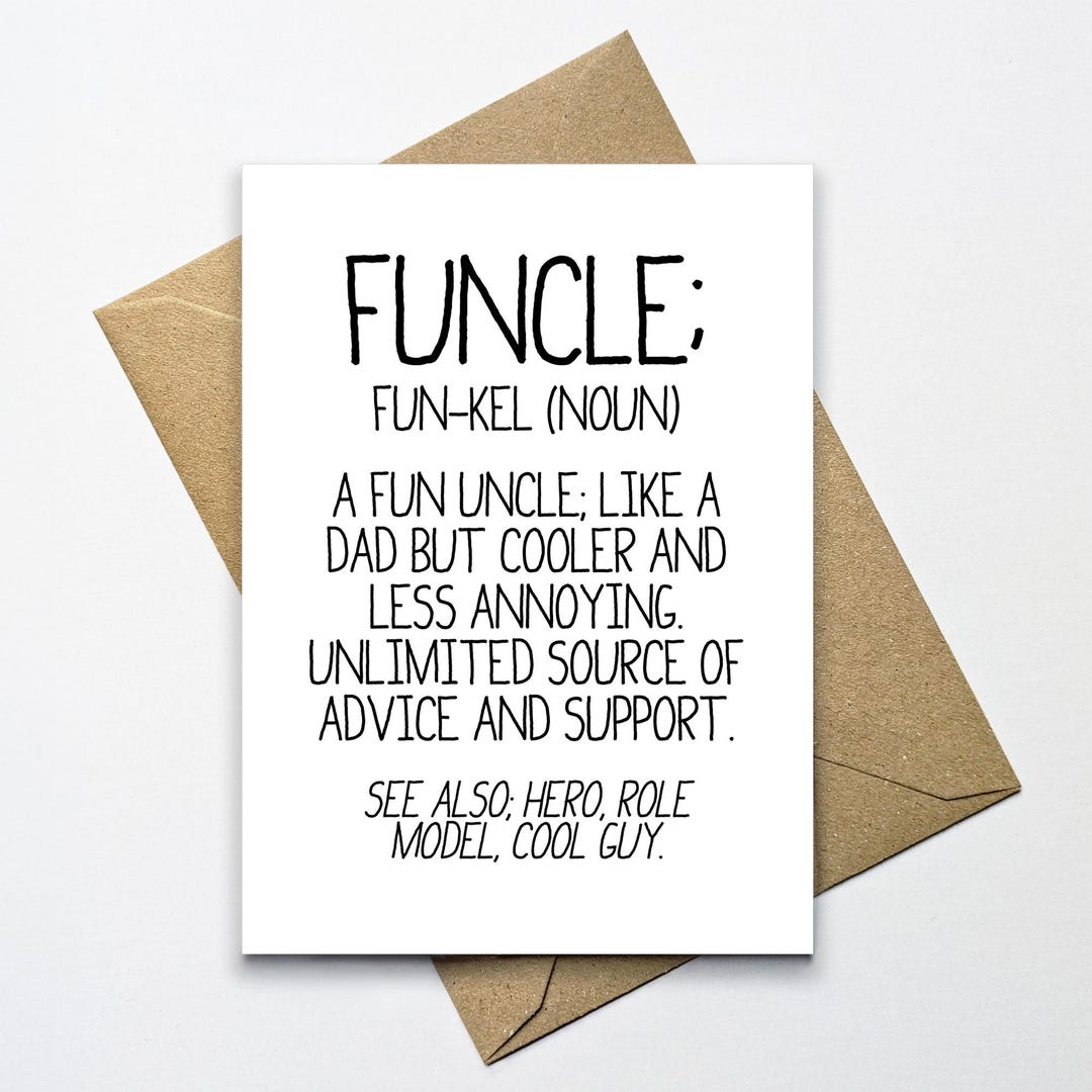 Funcle Definition Card, Inside Message, Send Direct Card, Happy ...