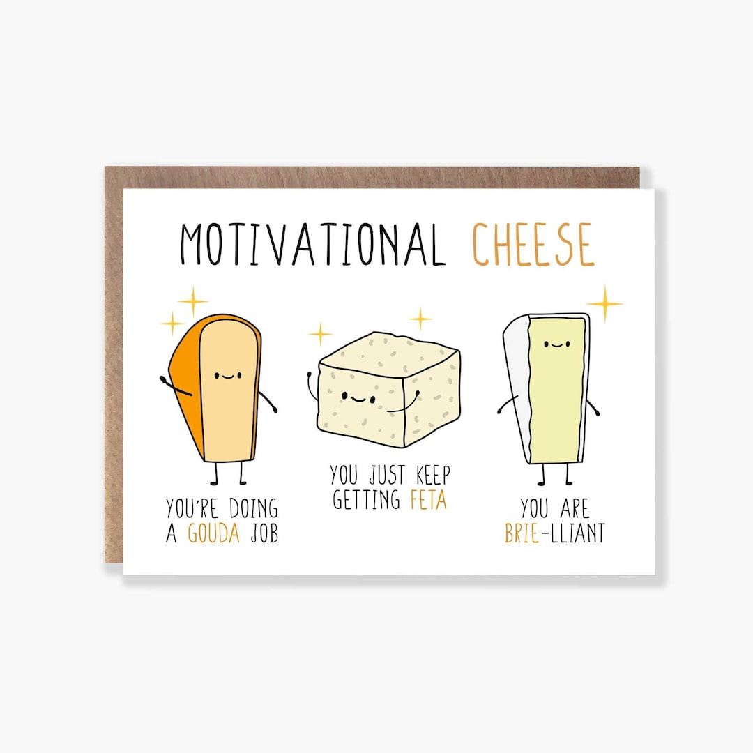 Funny Cheesy Pun Card: Good Luck, New Job - A6 Greeting Card - Etsy