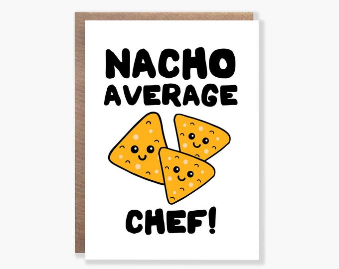 Chef Apron Card | Card for Sous Chef | Party Invitation for Cook | Gift ...