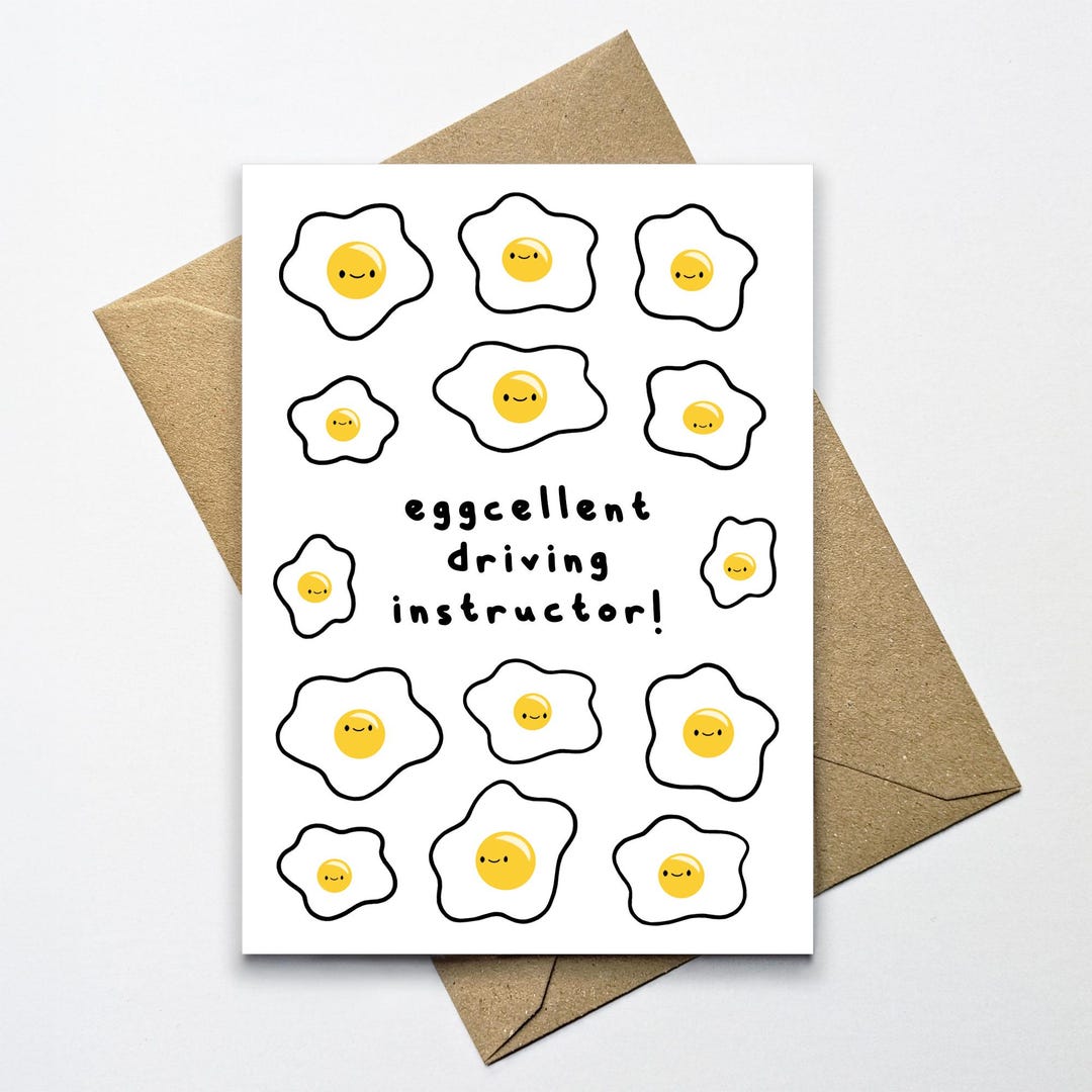 Funny Driving Instructor Thank You Card - Passing Test Card - Etsy