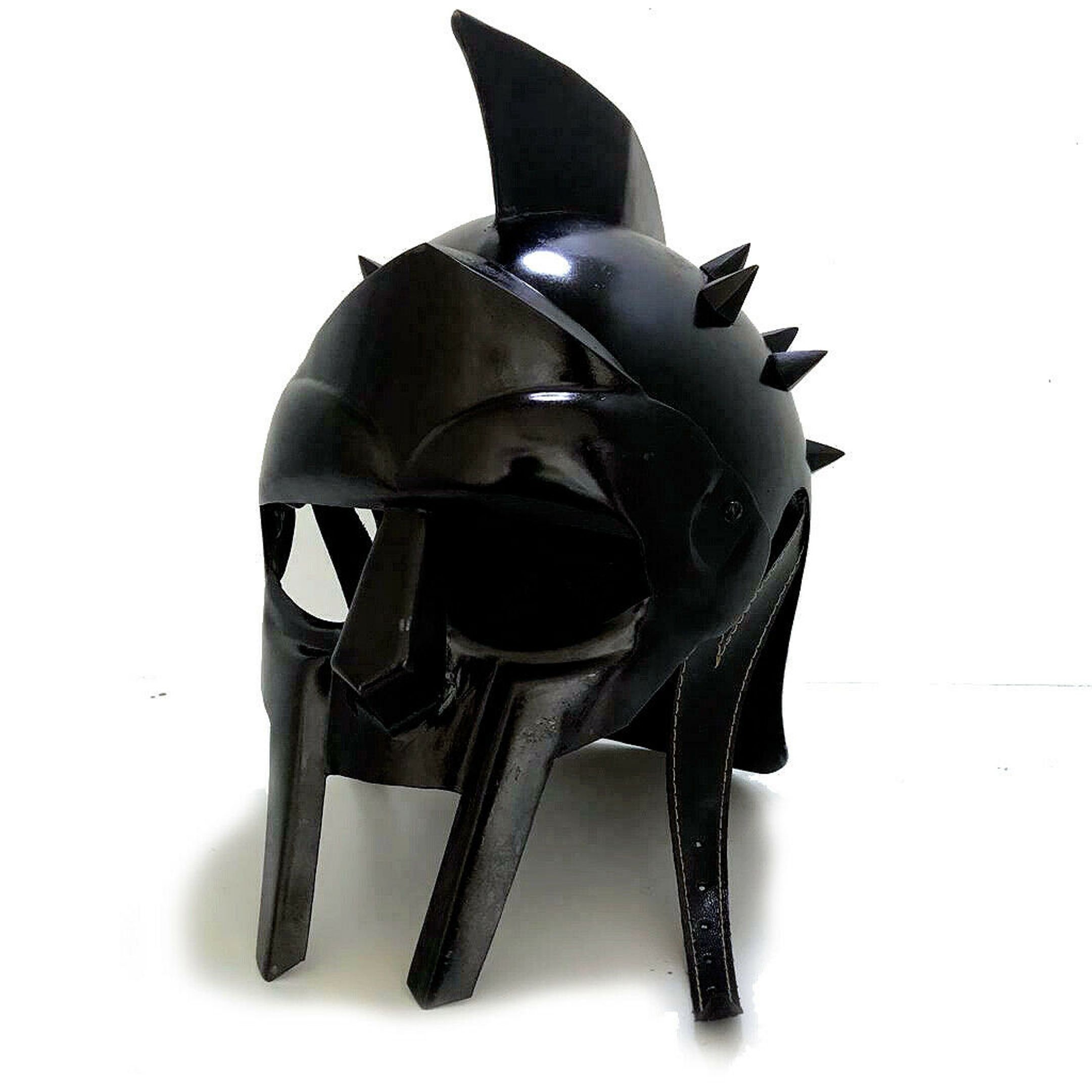 Gladiator Black Helmet Roman Greek Sapartan Armor With Free Wooden ...