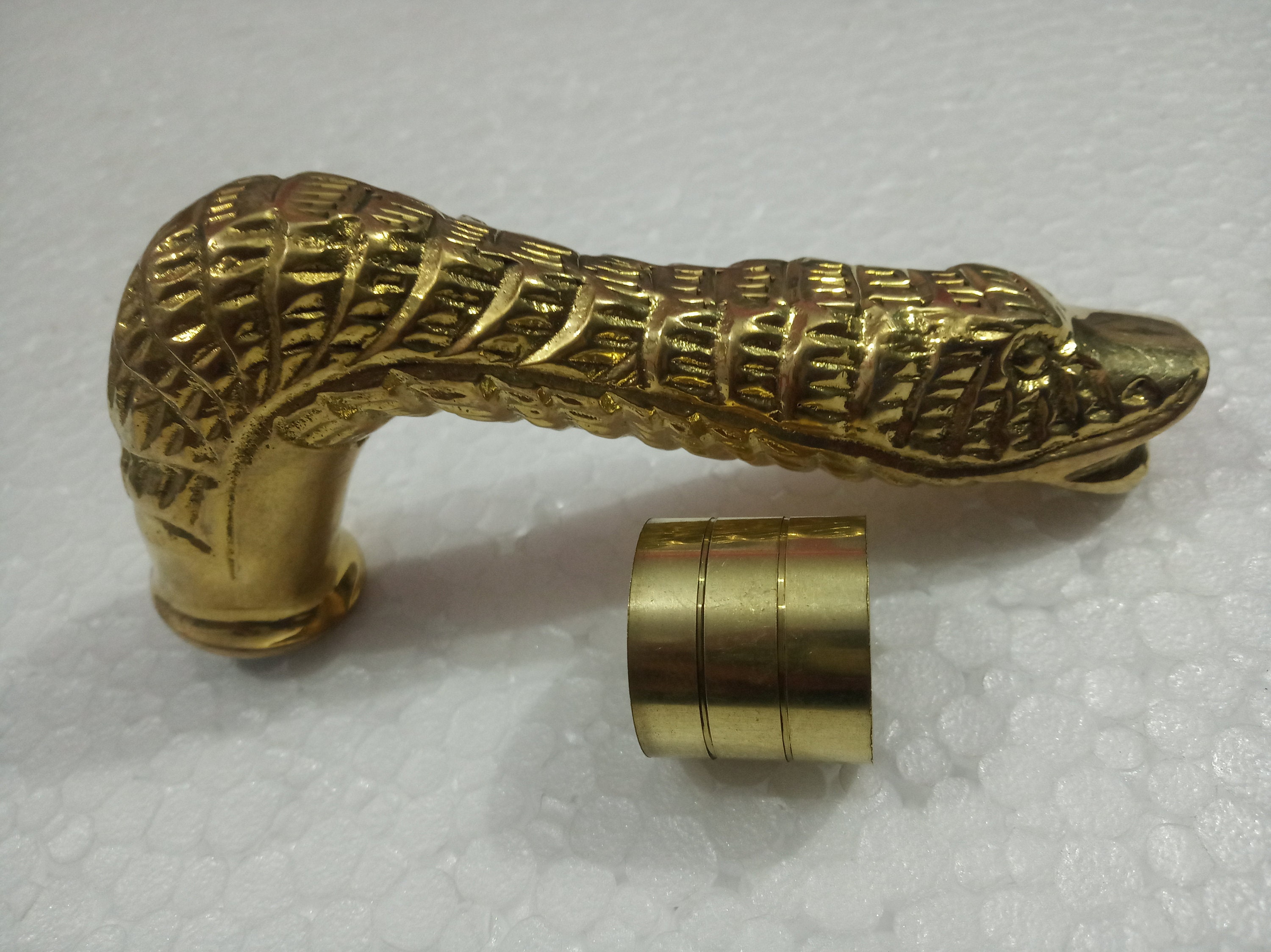 Brass Snake Solid Head Handle for Walking Stick Canes Gifts - Etsy
