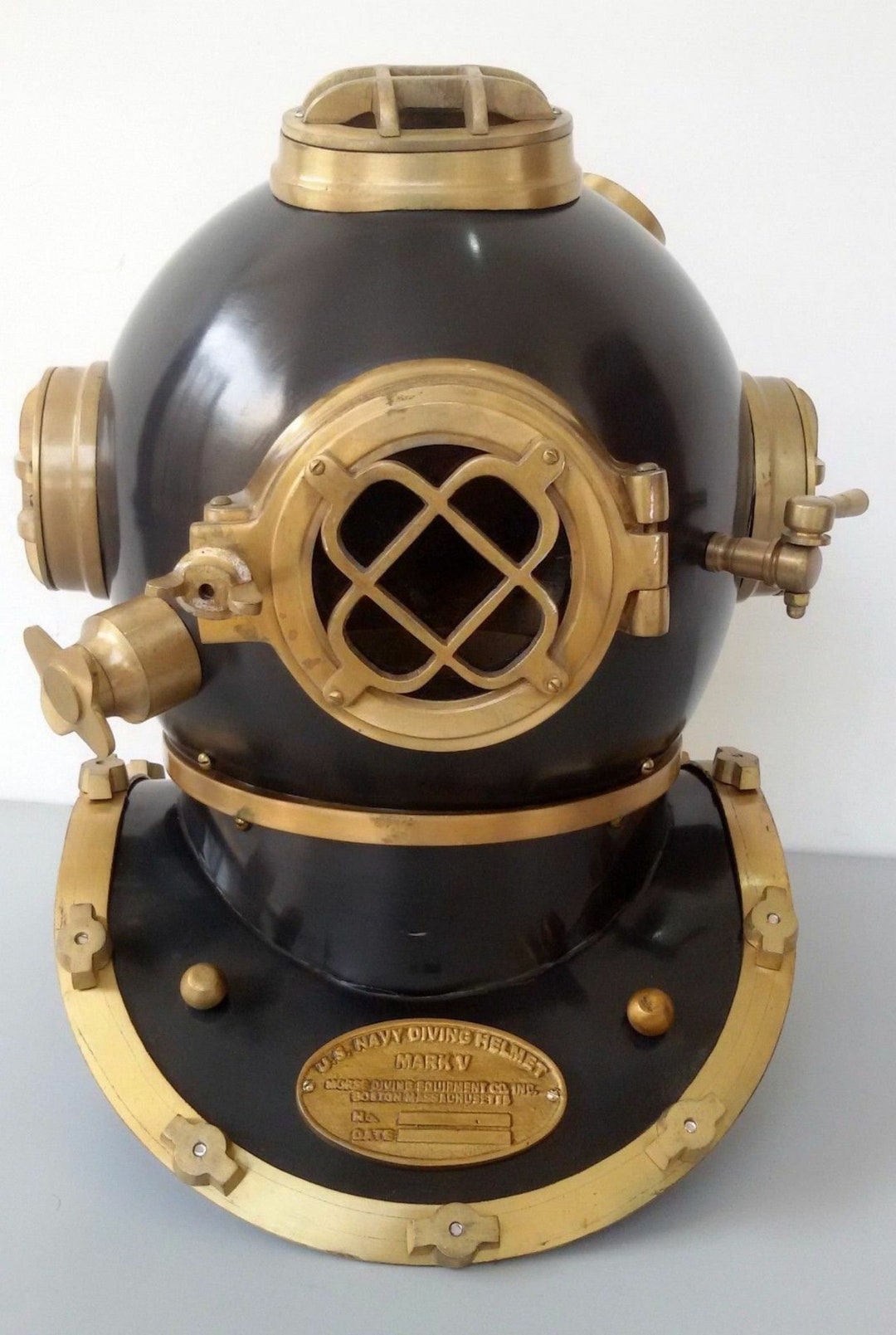 Brass & Steel Diving Divers Helmet US Navy Mark V Full Size - Etsy