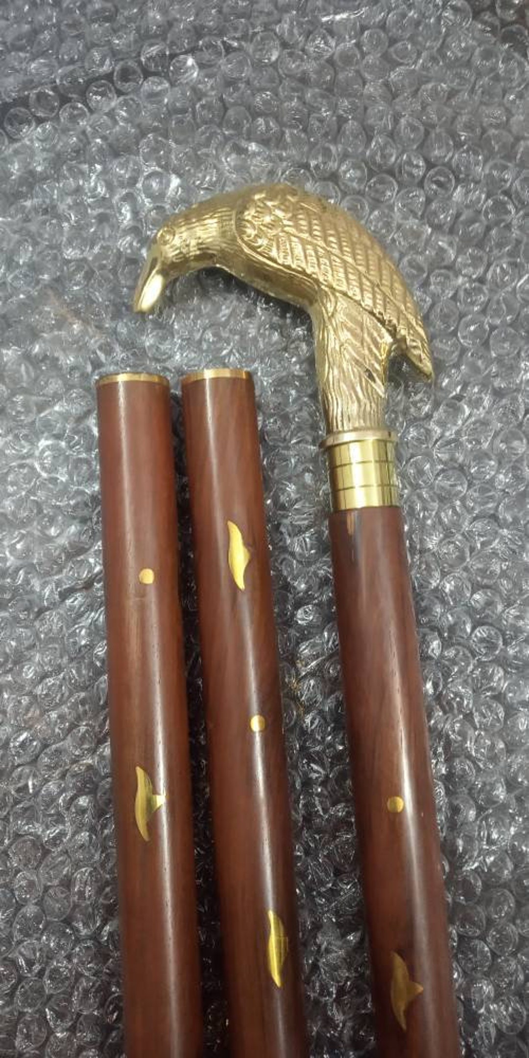 Brass Crow Designer Brass Head Handle Walking Stick Style Walking Cane ...