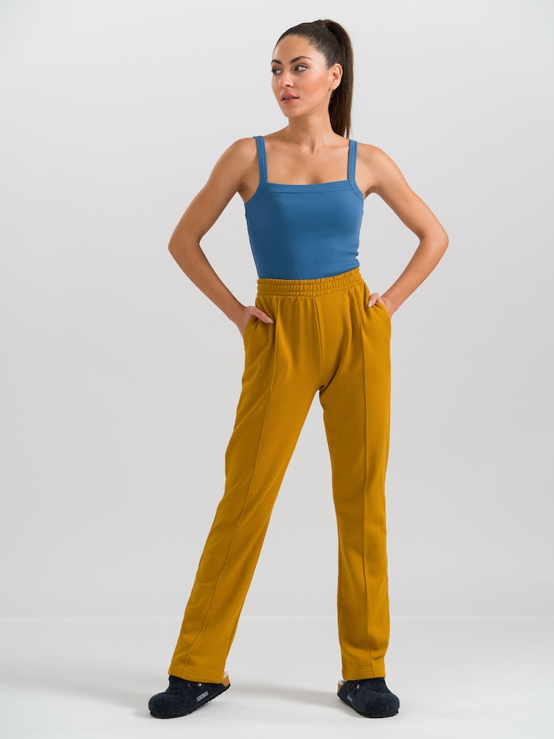 Women Cozy Fleece High-rise Sweatpants %100 Organic Cotton - Etsy