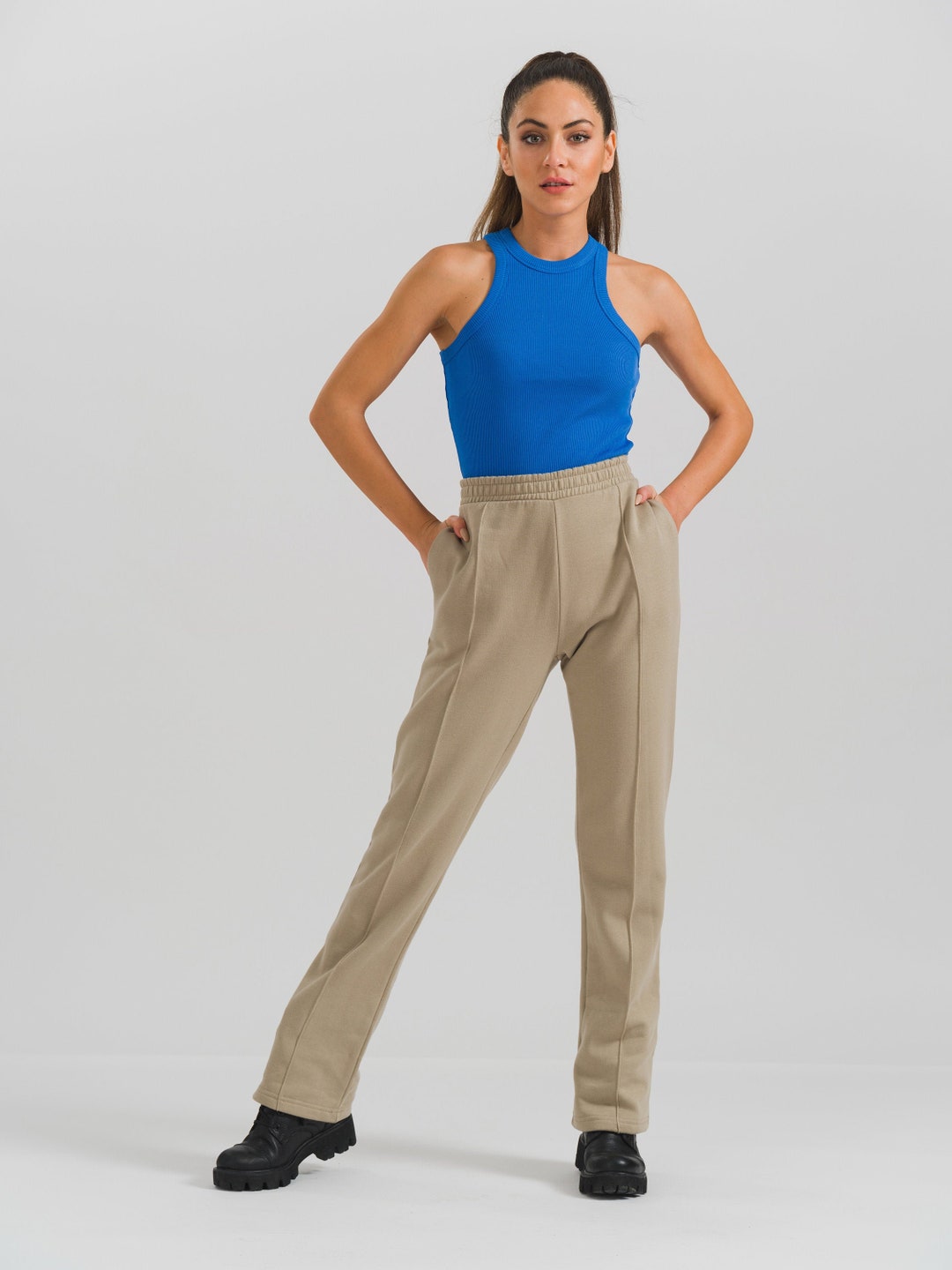 Blue Ribbed Tank Top - Blue Tank Top - 90s Tank Top - 70s Top - Blue ...