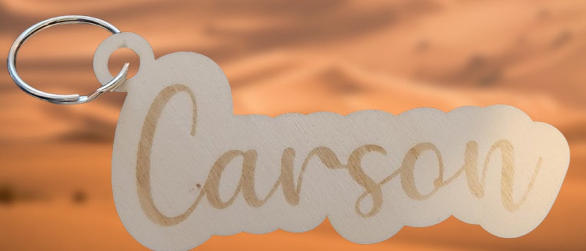 Custom Wooden Name Keychain - Etsy