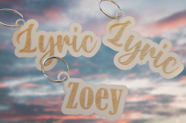 Custom Wooden Name Keychain - Etsy