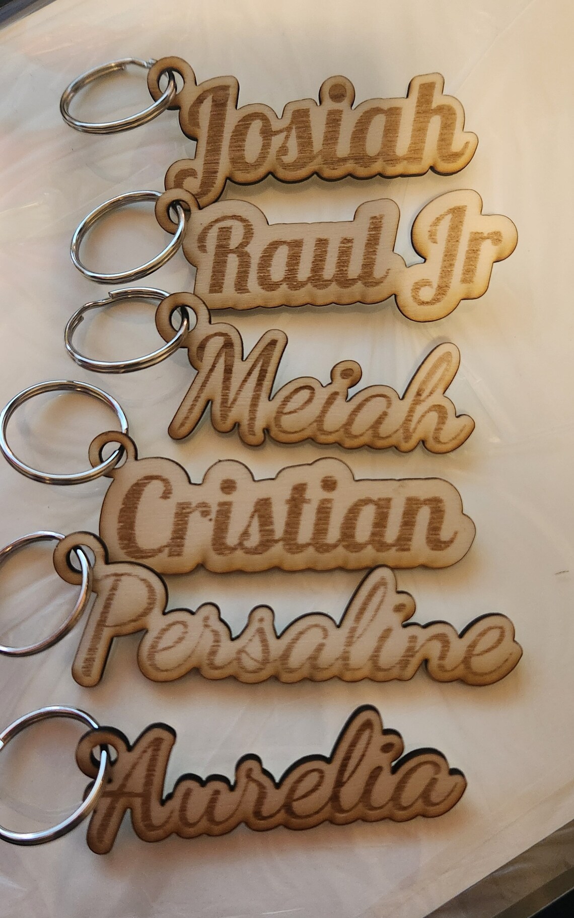 Custom Wooden Name Keychain - Etsy