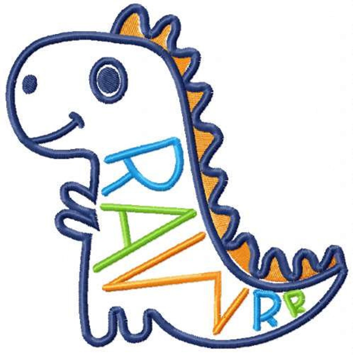 Cute Dino Rawrr Design. 2 Size Funny Embroidery. Cute Dinosaur Mashine ...