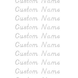 Custom Name Tracing Pages Handwriting Practice Personalized Name Trace ...