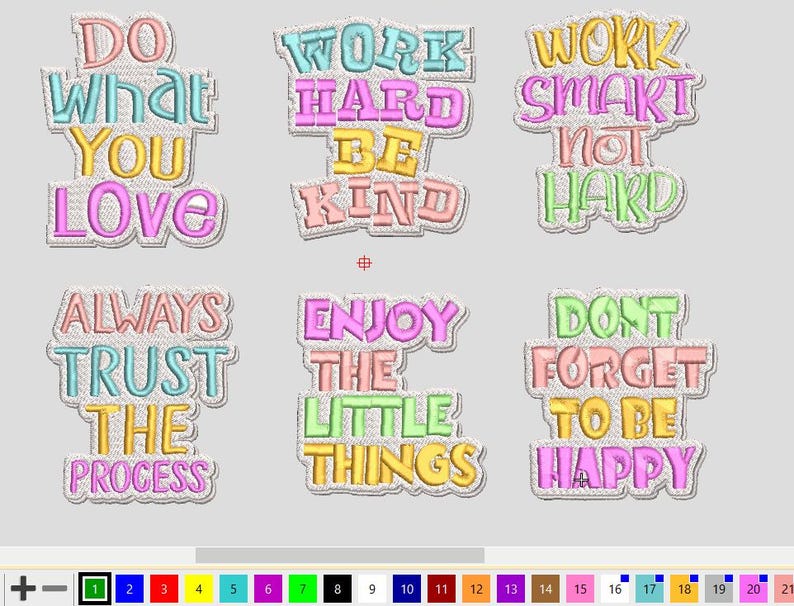 Motivational Word Embroidery Designs Bundle | Inspirational Quotes ...
