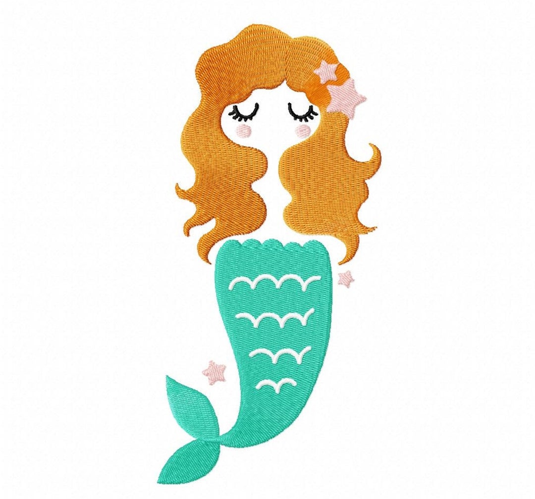 Mermaid 2 Size Embroidery Design. Embroidery Pattern - Etsy