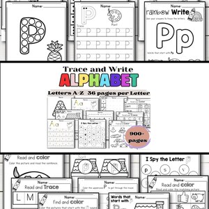 Preschool Pre-k + Kindergarten Learning Bundle | +900 Pages | Printable ...