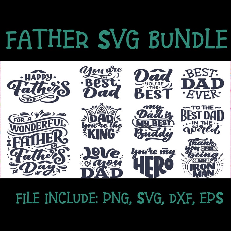 Father SVG Bundle, Dad SVG, Baby Png, Dxf, Eps - Etsy