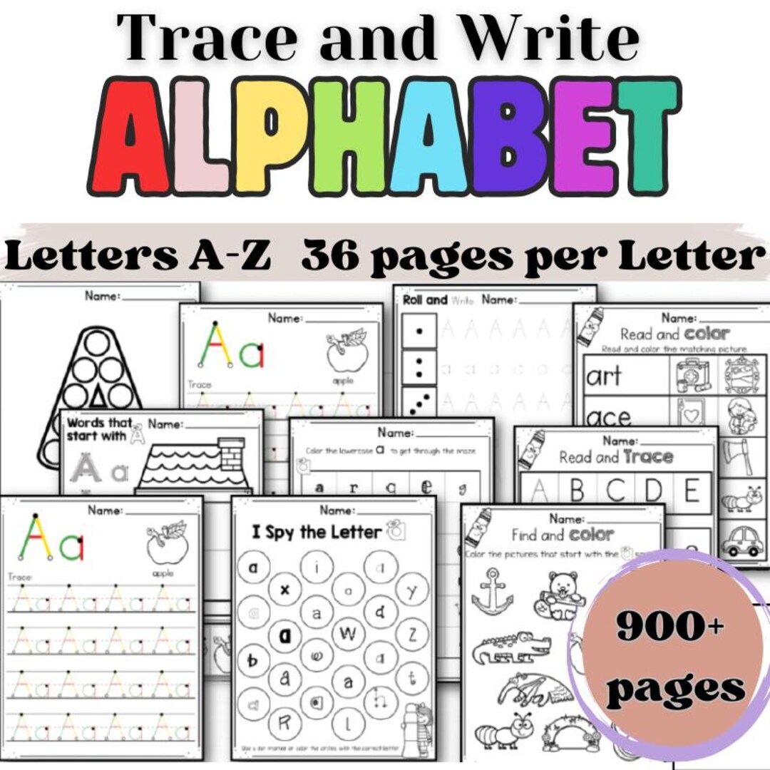 Preschool Pre-k + Kindergarten Learning Bundle | +900 Pages | Printable ...