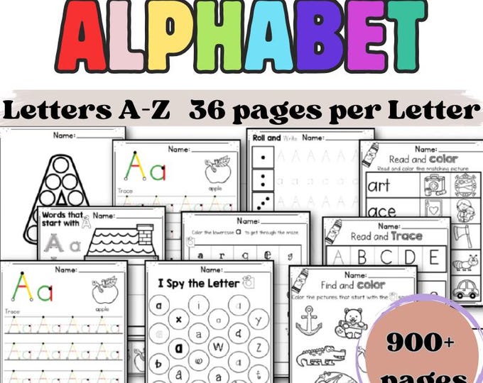Preschool Pre-k + Kindergarten Learning Bundle | +600 Pages | Printable ...