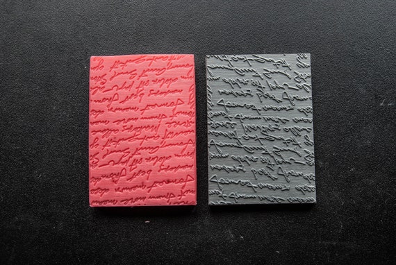 Texture Mat 42 Writing Soap Stamp Clay Stamp Ink Stamp | Etsy