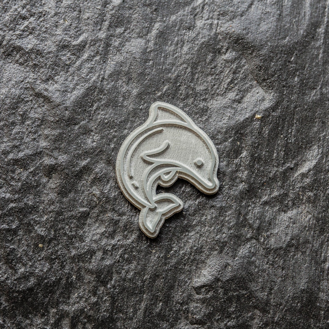 Soap Stamp, Polymer Clay Stamps, Dolphin Rubber Stamp for Soap, Clay ...