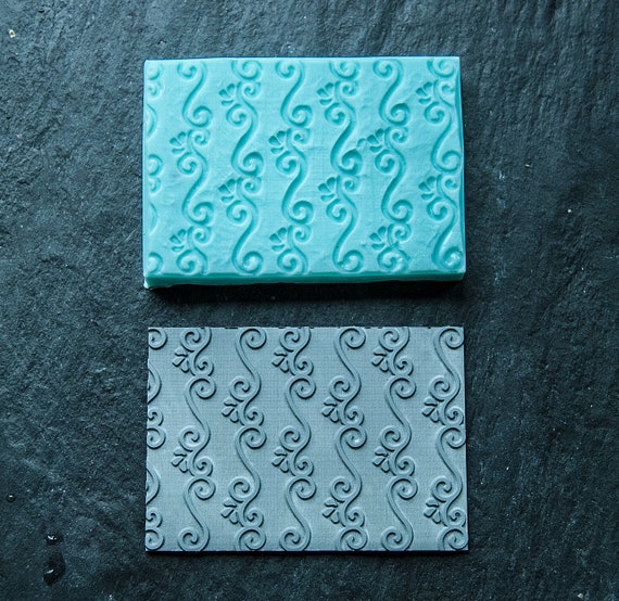 Soap Embosser Clay Stamps For Pottery & Soap Making - Natural Wood Wave ...