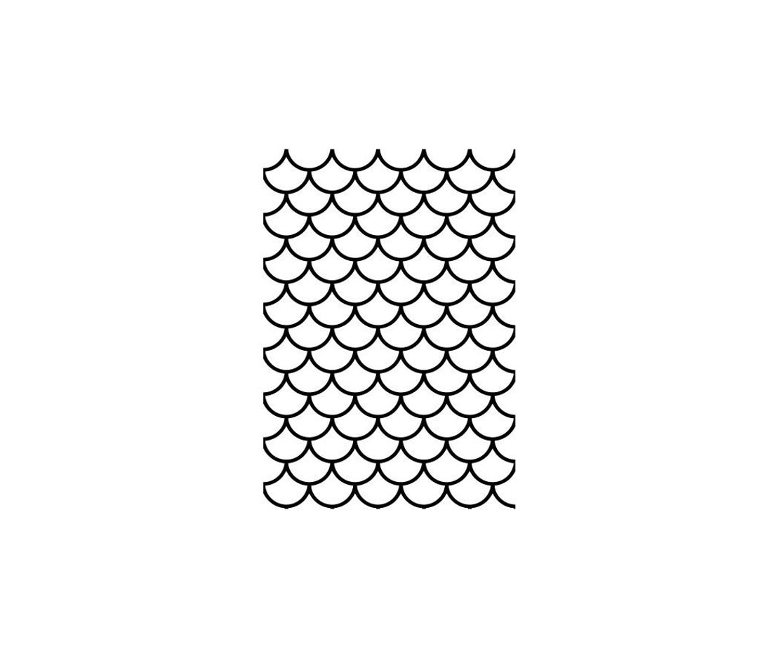 Texture Mat 92 Fish Scale, Mermaid Scales, Soap Stamp, Clay Stamp, Ink ...