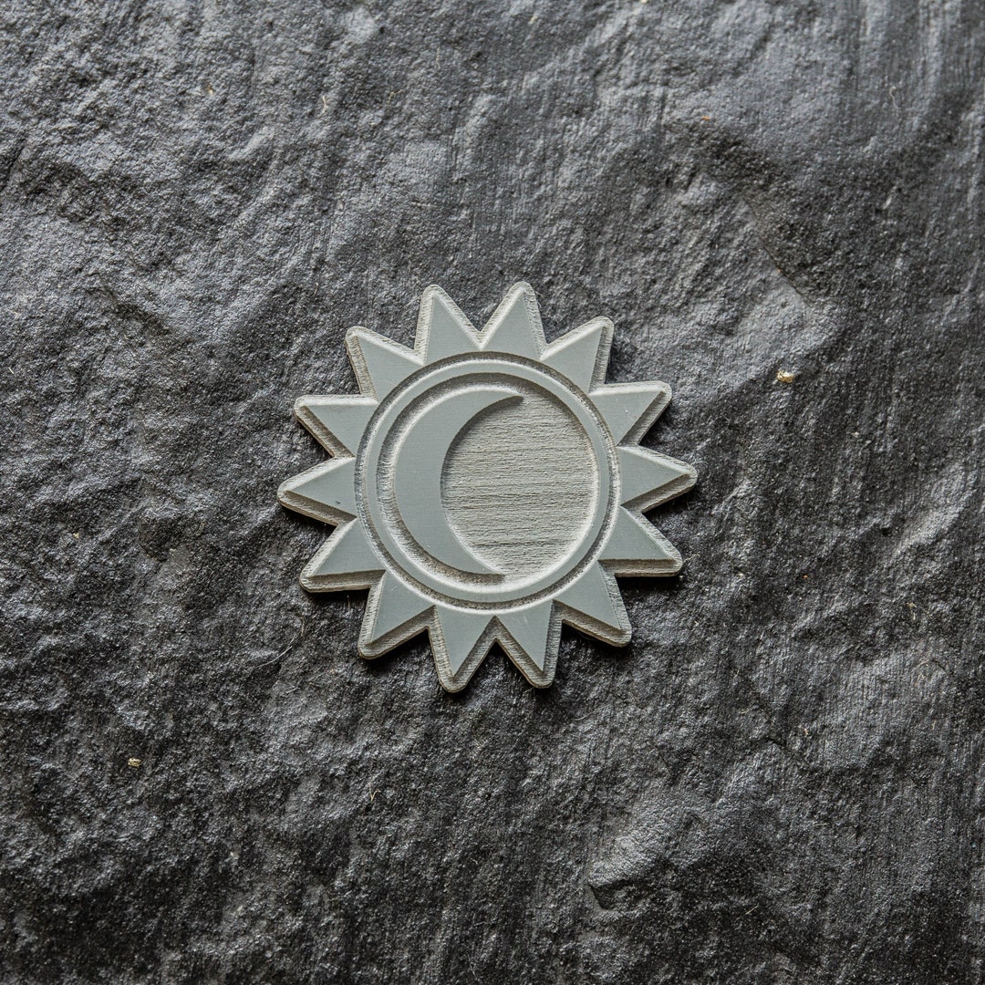 Soap Stamp, Polymer Clay Stamps, Sun & Moon Rubber Stamp for Soap, Clay ...