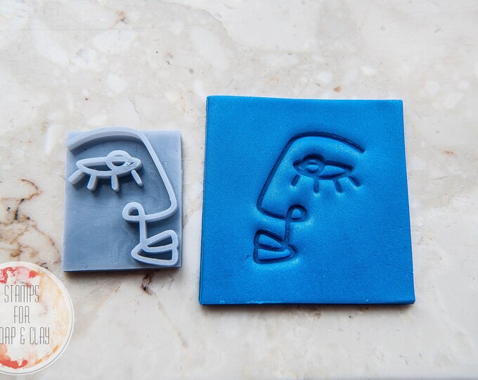 Woman Face Stamp Set I Polymer Clay Stamp I Pottery Stamp I Polymer ...
