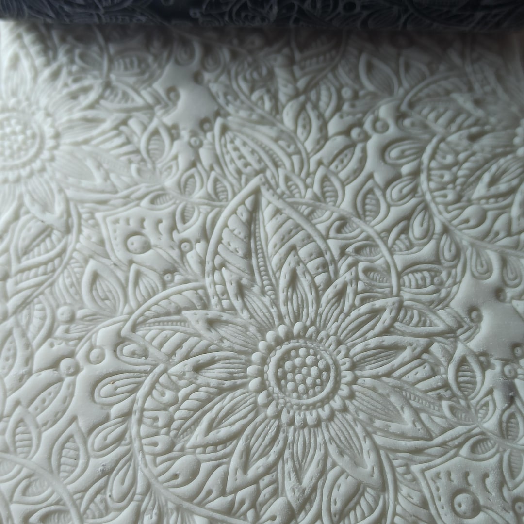 Texture Roller L66, Organic Texture, Floral Roll, Sunflower Stamp ...