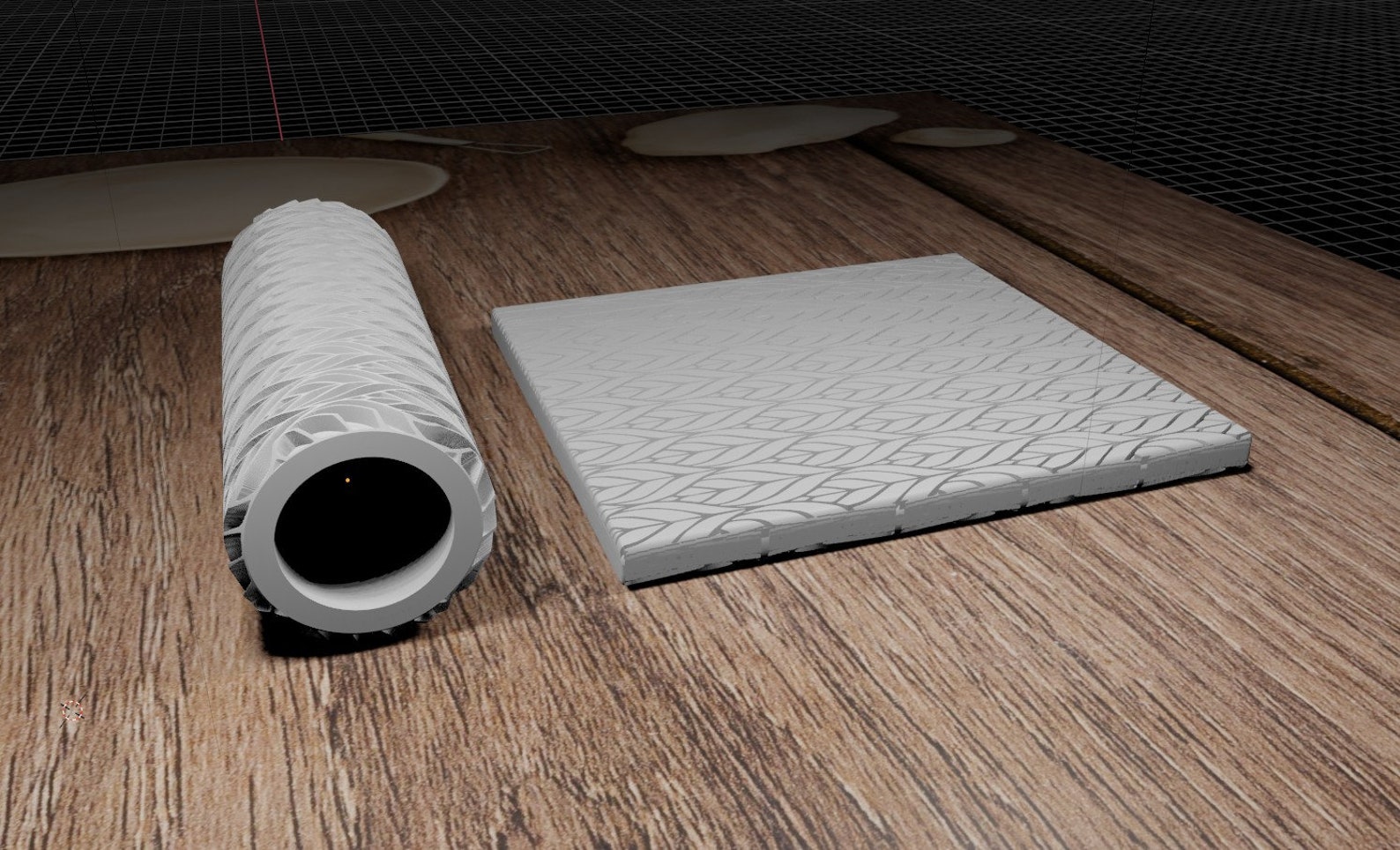 Texture Roller STL File 3D Roller Leaves Texture Modelling - Etsy