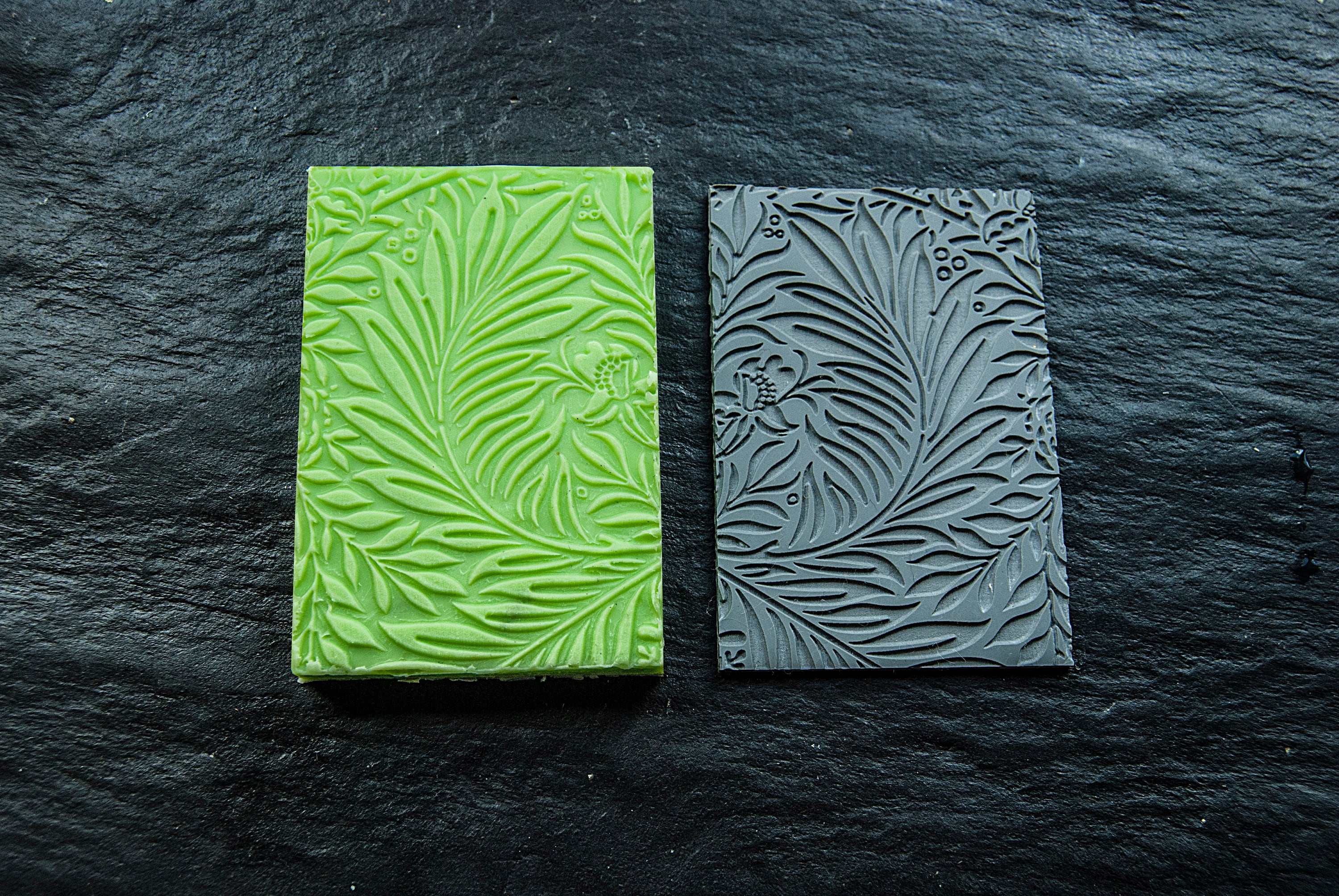 Texture Mat 4 Leaf, Soap Stamp, Clay Stamp, Ink Stamp, Clay Stamp ...