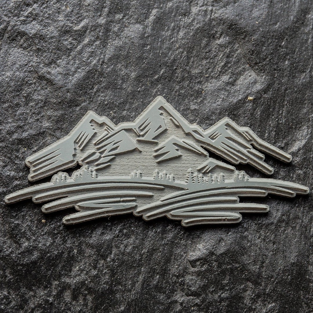 Soap Stamp, Polymer Clay Stamps, Mountains Rubber Stamp for Soap, Clay ...