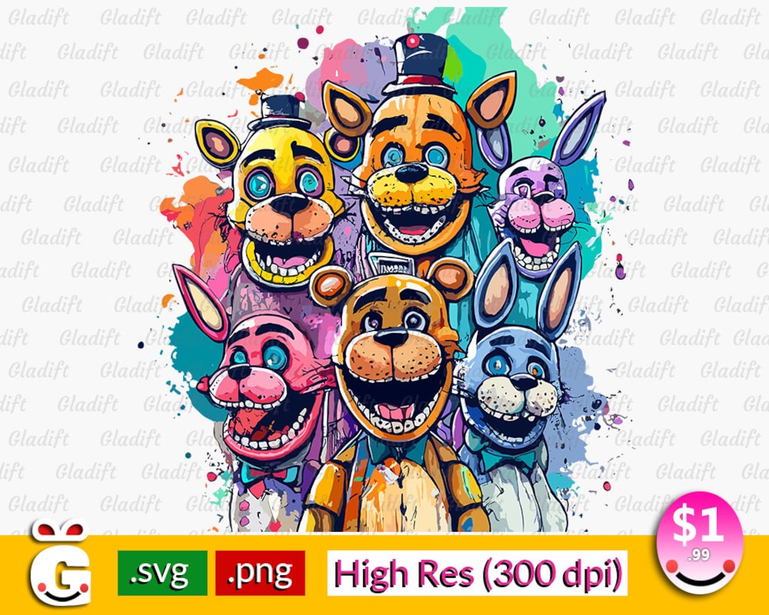 Fnaf Svg Fnaf Svg Png Shirt Fnaf Svg Clipart Five Nights at - Etsy Canada