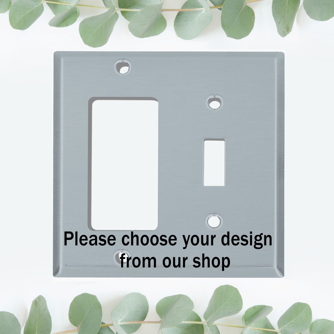 GFI Outlet Toggle Switch Combo Plate Cover, You Choose From Any Design ...