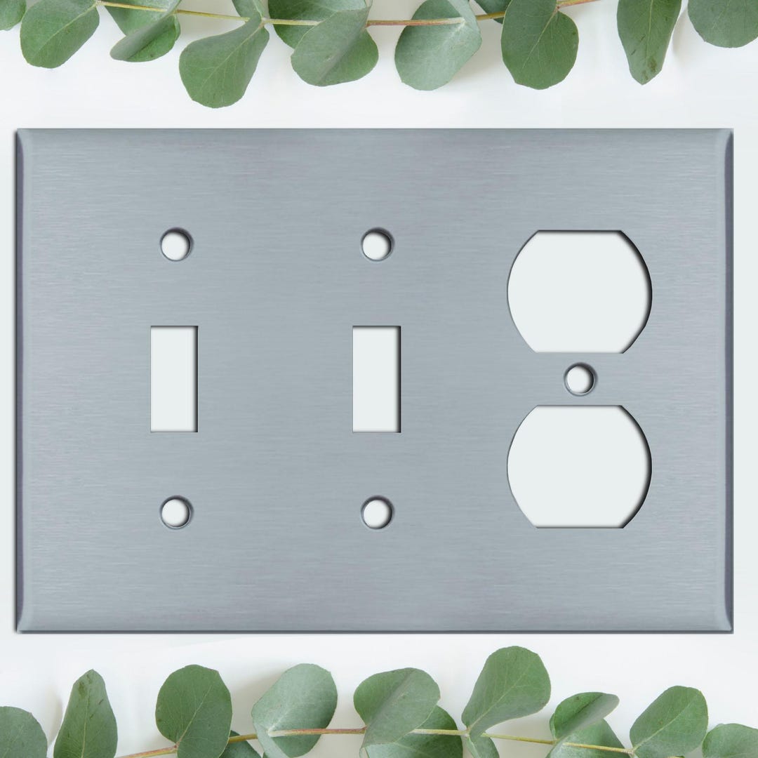 Twin Toggle Switch Duplex Outlet Combo Plate Cover, You Choose From Any ...