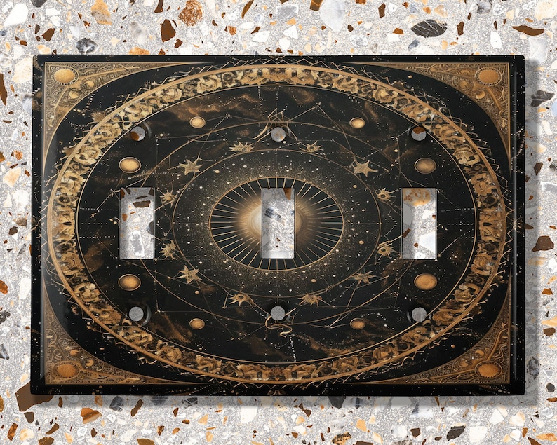 Metal Light Switch Cover | Outlet Plate, Home Decor, Celestial Space ...
