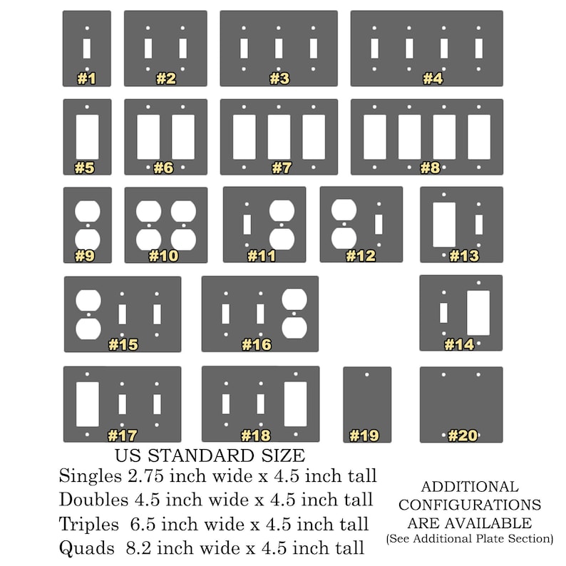 Metal Light Switch Cover | Light Switch Plate, Outlet Cover, Wall Plate ...