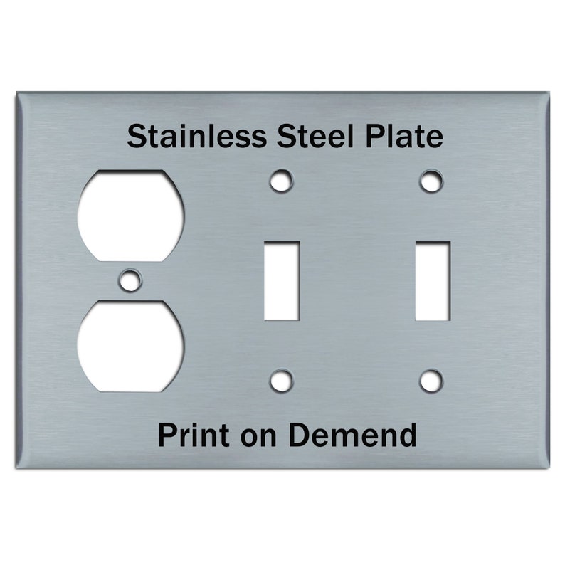 Duplex Outlet Twin Toggle Switch Combo Plate Cover You Choose - Etsy