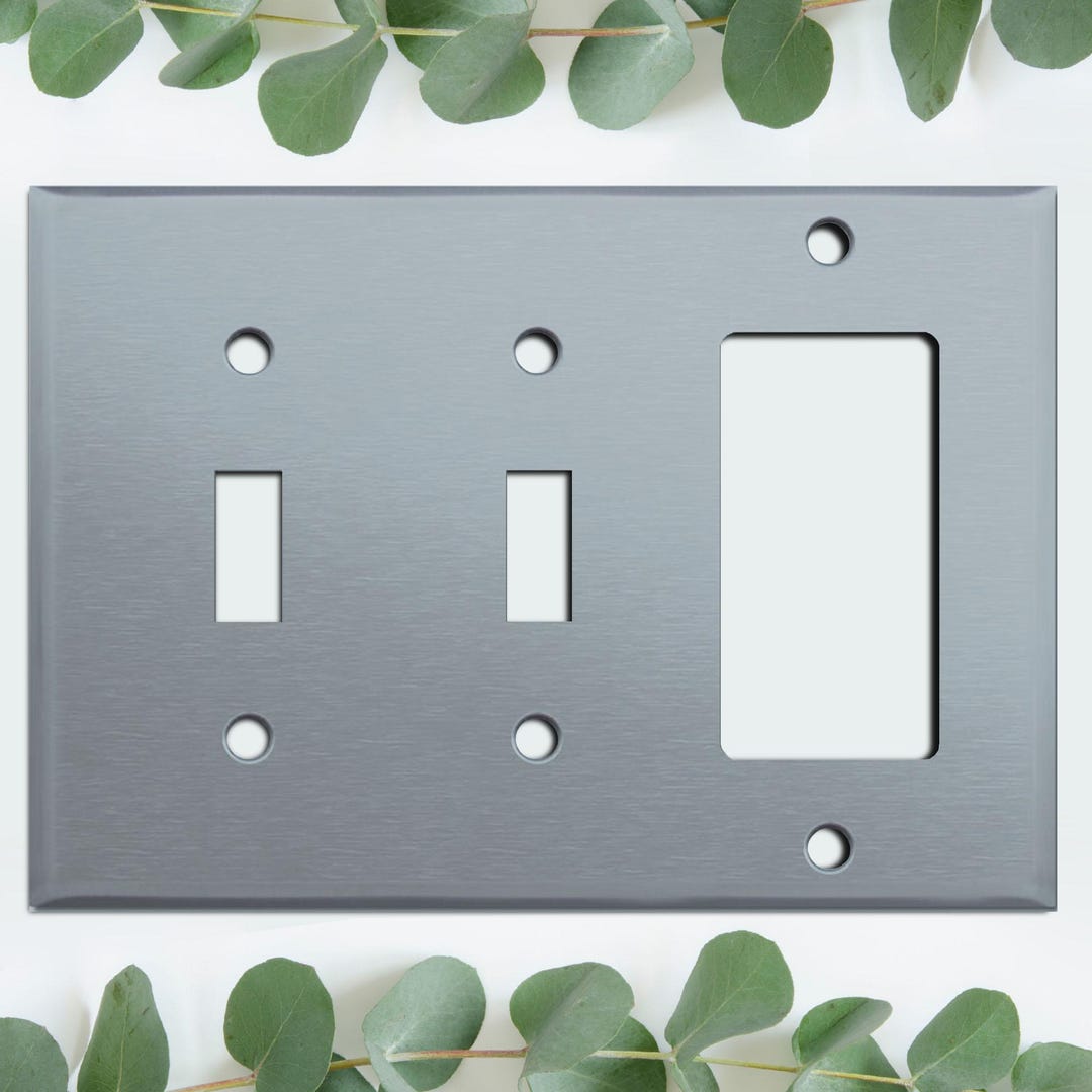 Twin Toggle Switch GFI Outlet (rocker) Combo Plate Cover, You Choose ...