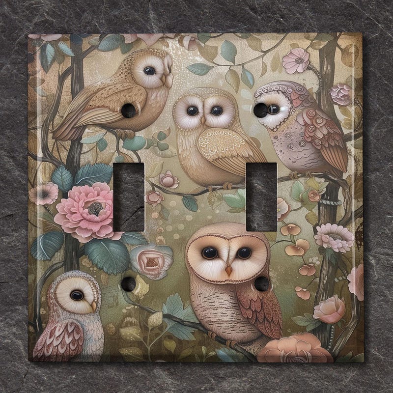 Owl Switch Plate Metal - Etsy