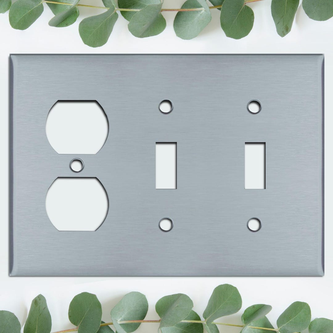 Duplex Outlet Twin Toggle Switch Combo Plate Cover, You Choose From Any ...