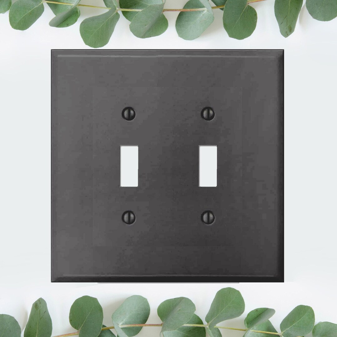 JUMBO SIZE Double Toggle Switch Plate (5.5 Inch X 5.5 Inch), Metal ...
