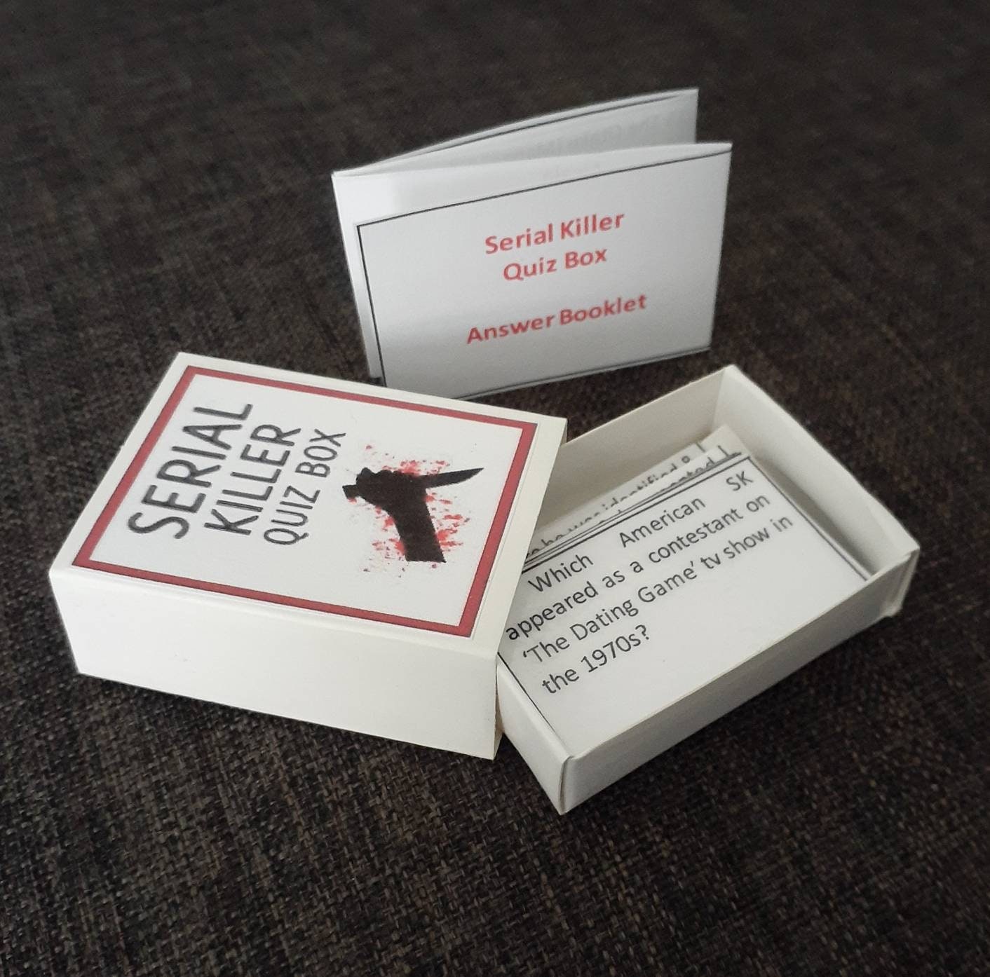 Serial Killer Quiz Box Trivia Games Birthday Gifts Cards - Etsy Australia