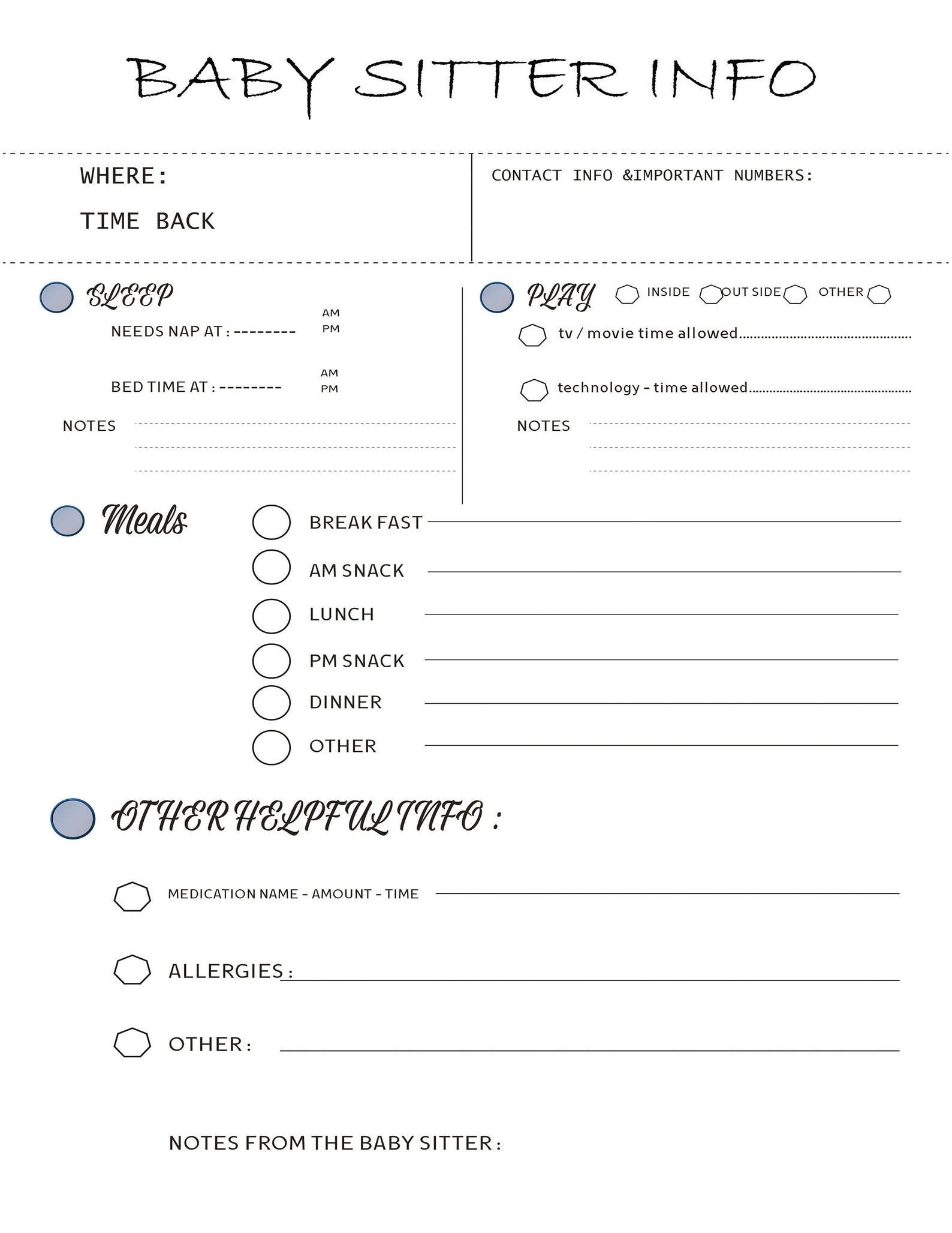 BABYSITTER Notes, Hand Illustrated Floral, Floral Block Print ...