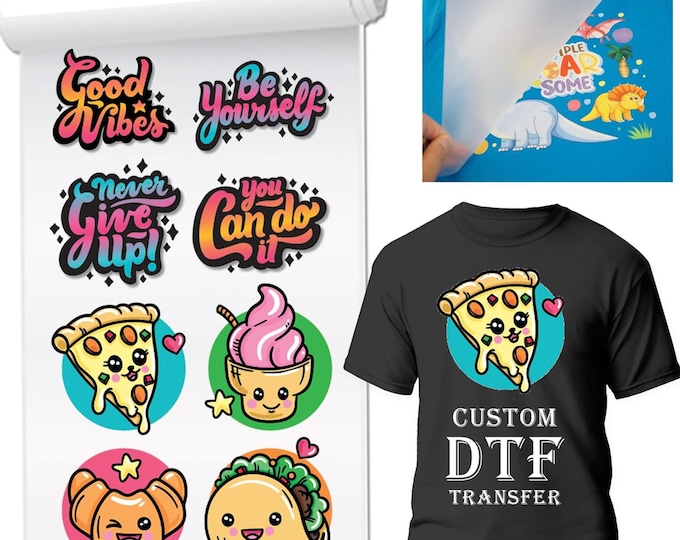 DTF Heat Transfer Designs Ready to Press, Personalized Gifts, Diy ...
