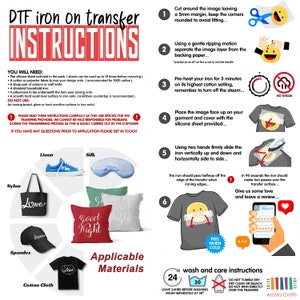 Custom DTF Heat Transfer, Upload Your Design, Ready to Press Transfer ...