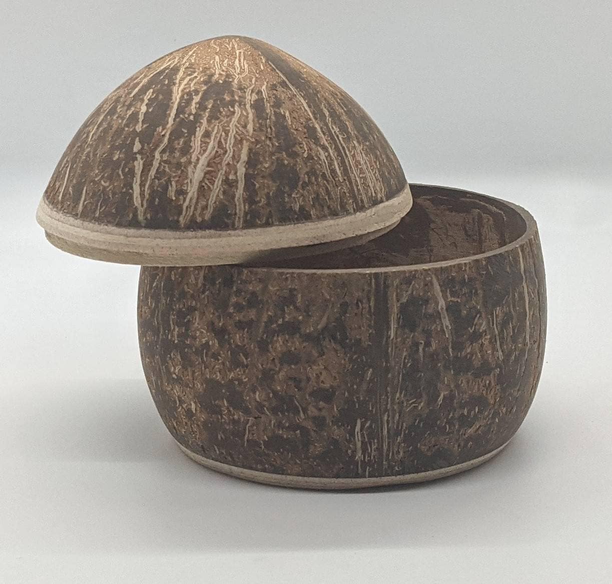 Unique Handmade Coconut Shell Container With Lid - Etsy