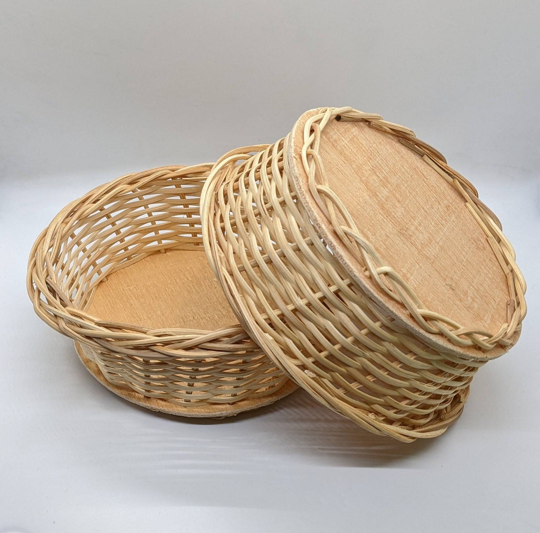 Handmade Woven Cane Basket - Etsy