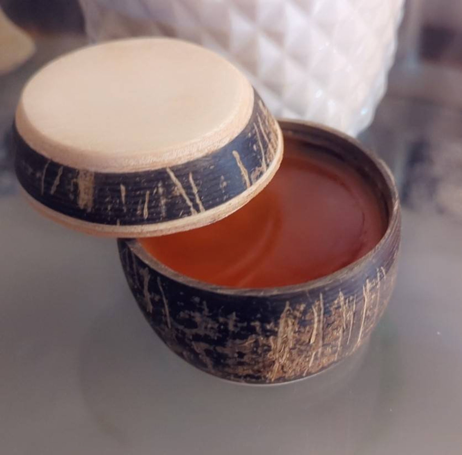 Unique Handmade Coconut Shell Container With Lid - Etsy