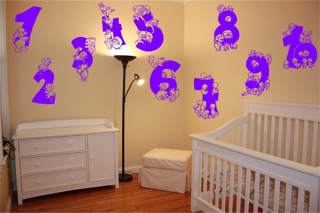 Cute Animal Numbers 1 to 10 Wall Decal Wall Art Sticker - Etsy