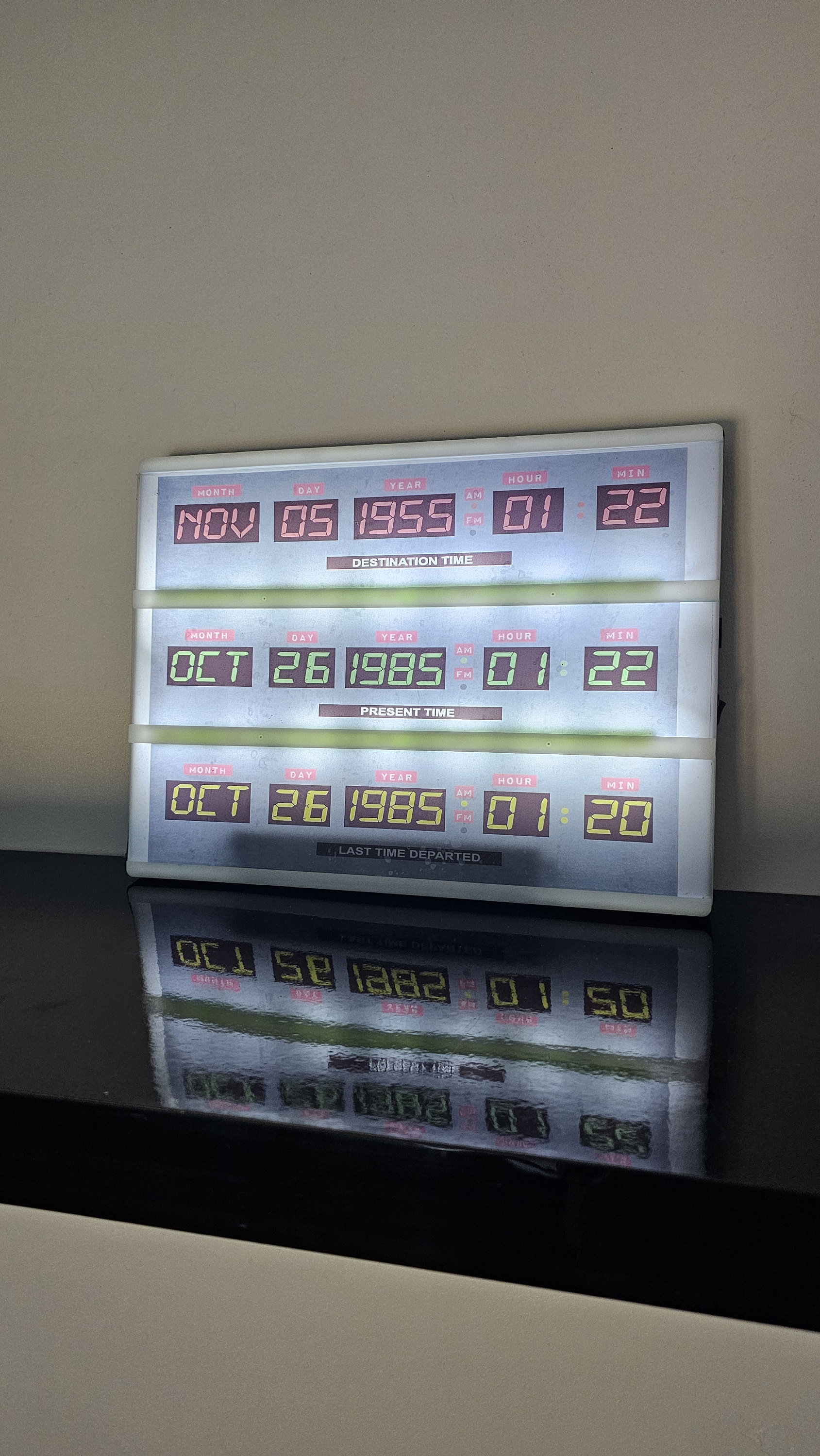 Back to the Future Time Clock Circuit Print Led Lightbox A4 Battery ...